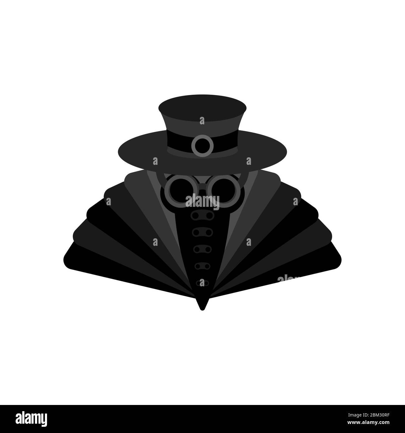 Plague doctor mask. Medieval doc treat pandemic and epidemic. vector ...