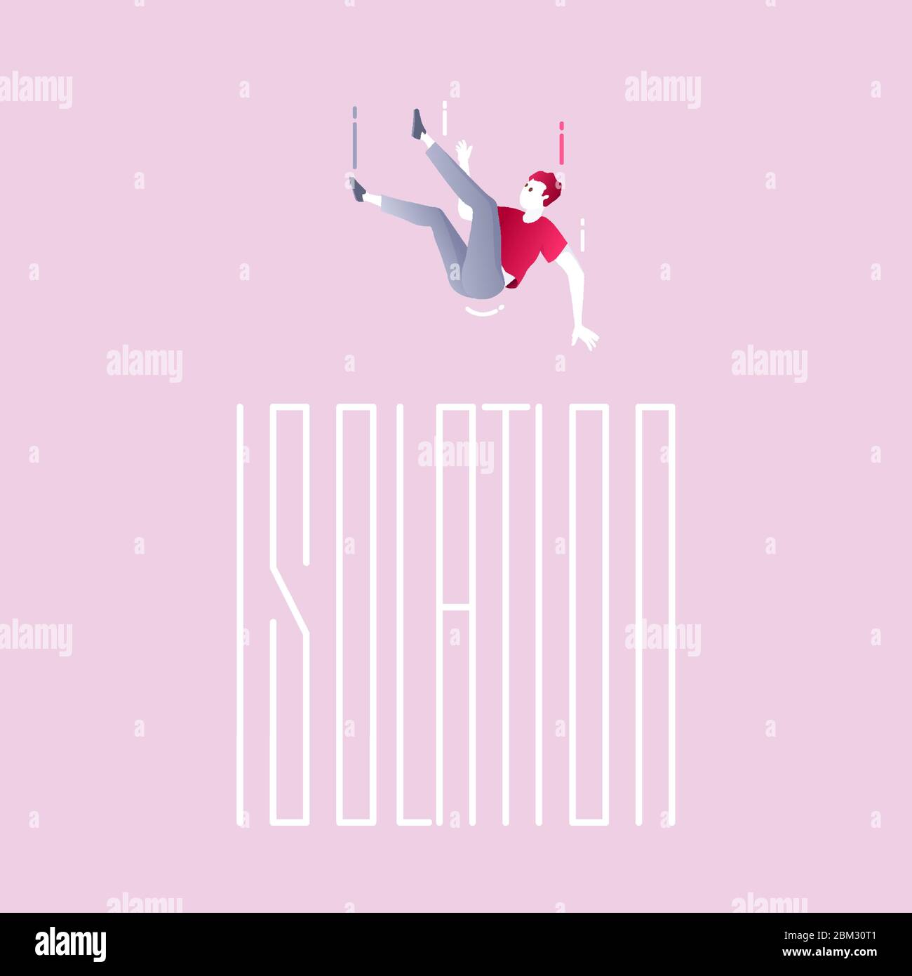 Social distancing, self quarantine and isolation concept vector ...