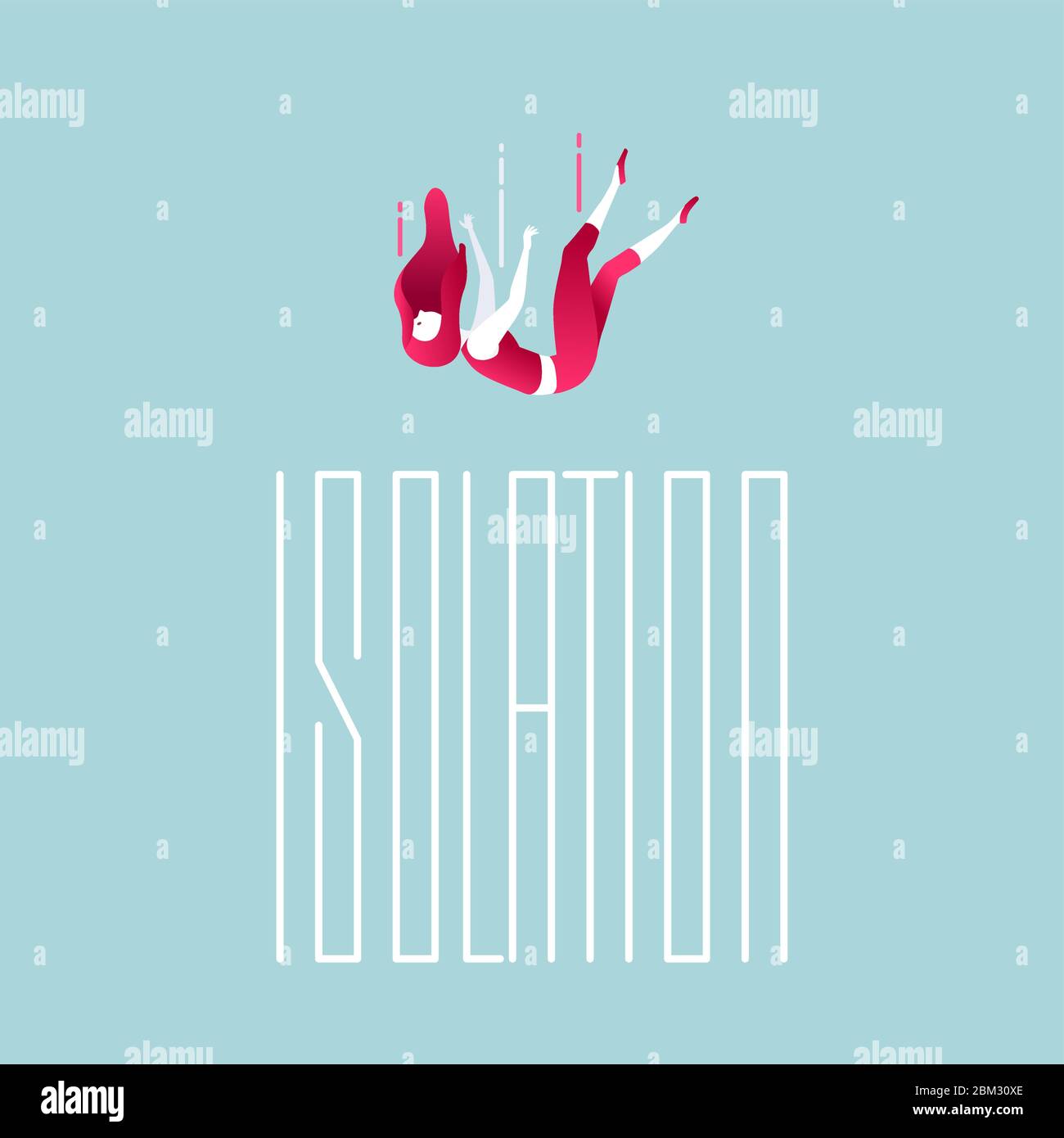 Social distancing, self quarantine and isolation concept vector ...