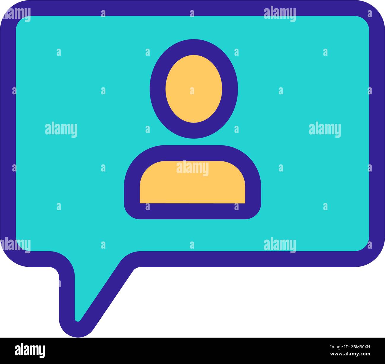 thought of particular person icon vector outline illustration Stock ...