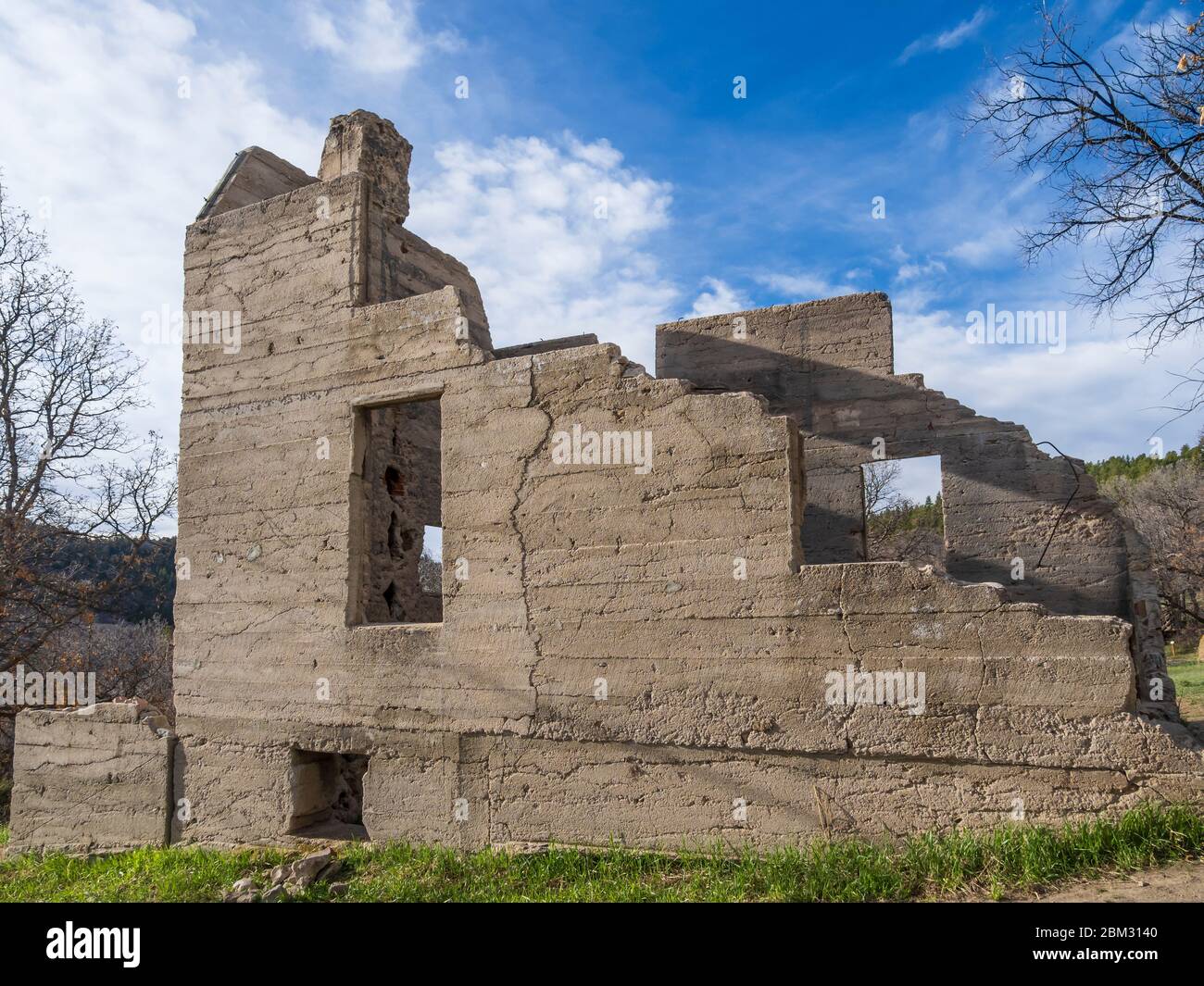 Remains of the family home, Lucas Homestead historic site, Castlewood ...