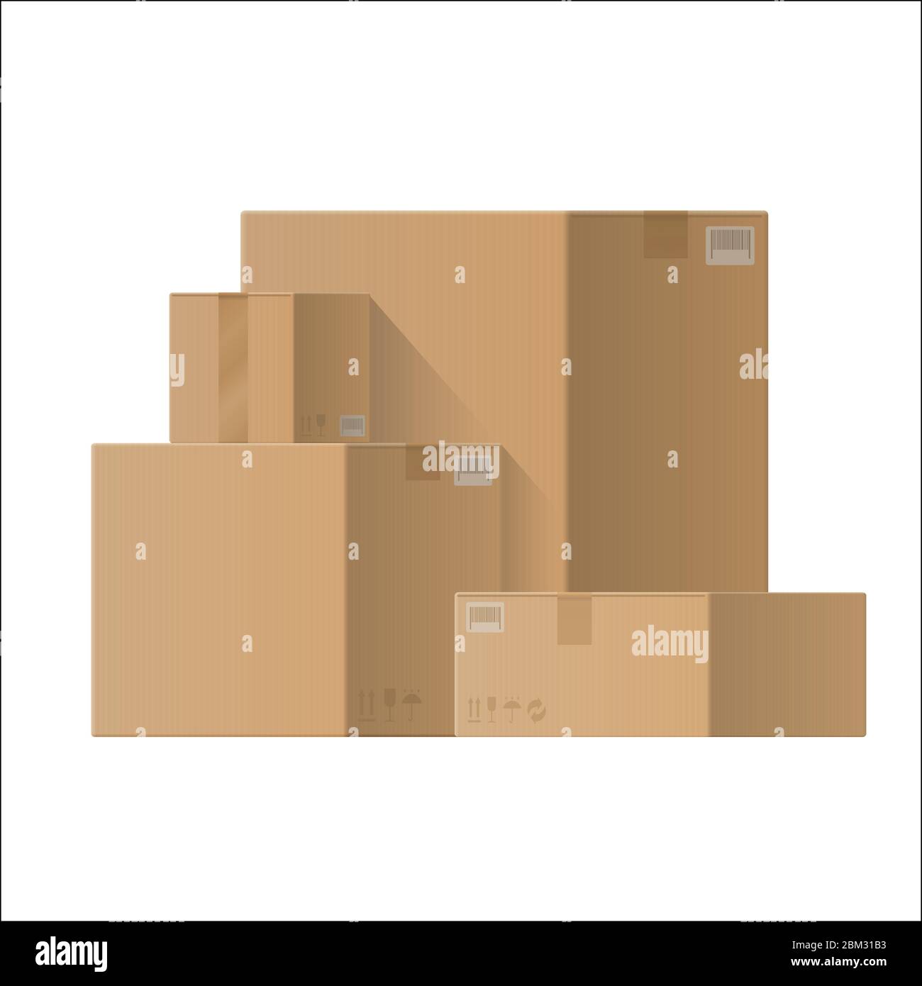 Shipping boxes packing supplies Cut Out Stock Images & Pictures - Alamy