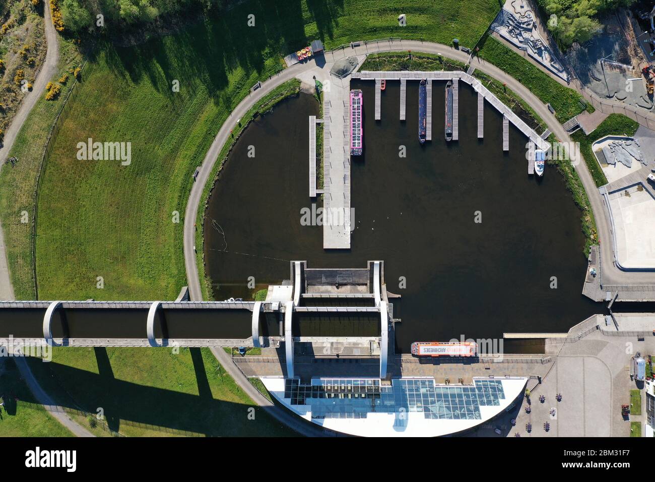 Aerial view of falkirk wheel hi-res stock photography and images - Alamy
