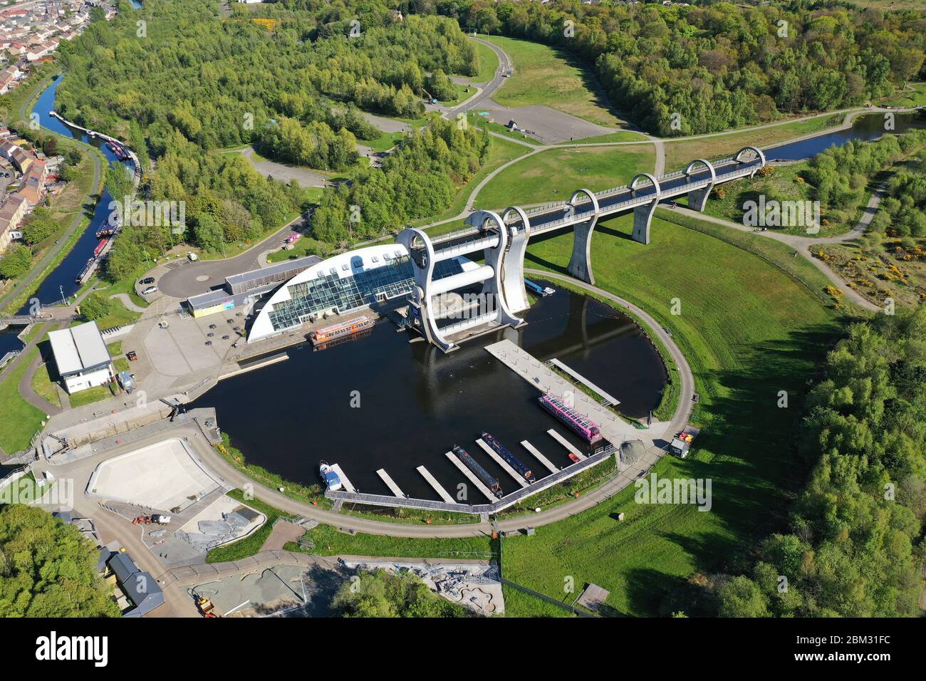 Aerial view of the falkirk wheel hi-res stock photography and images ...