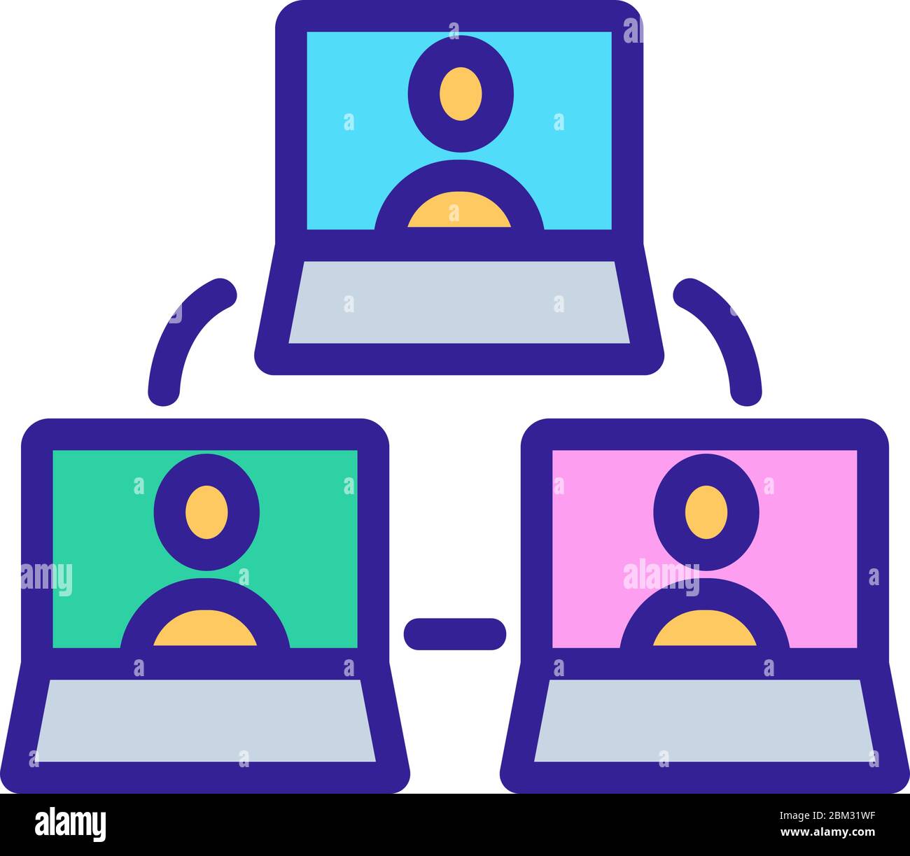 webinar online icon vector outline illustration Stock Vector Image ...