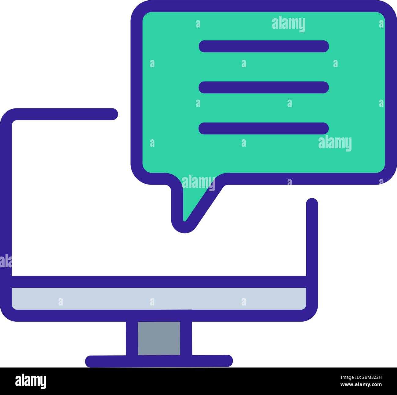 internet chat icon vector outline illustration Stock Vector Image & Art ...