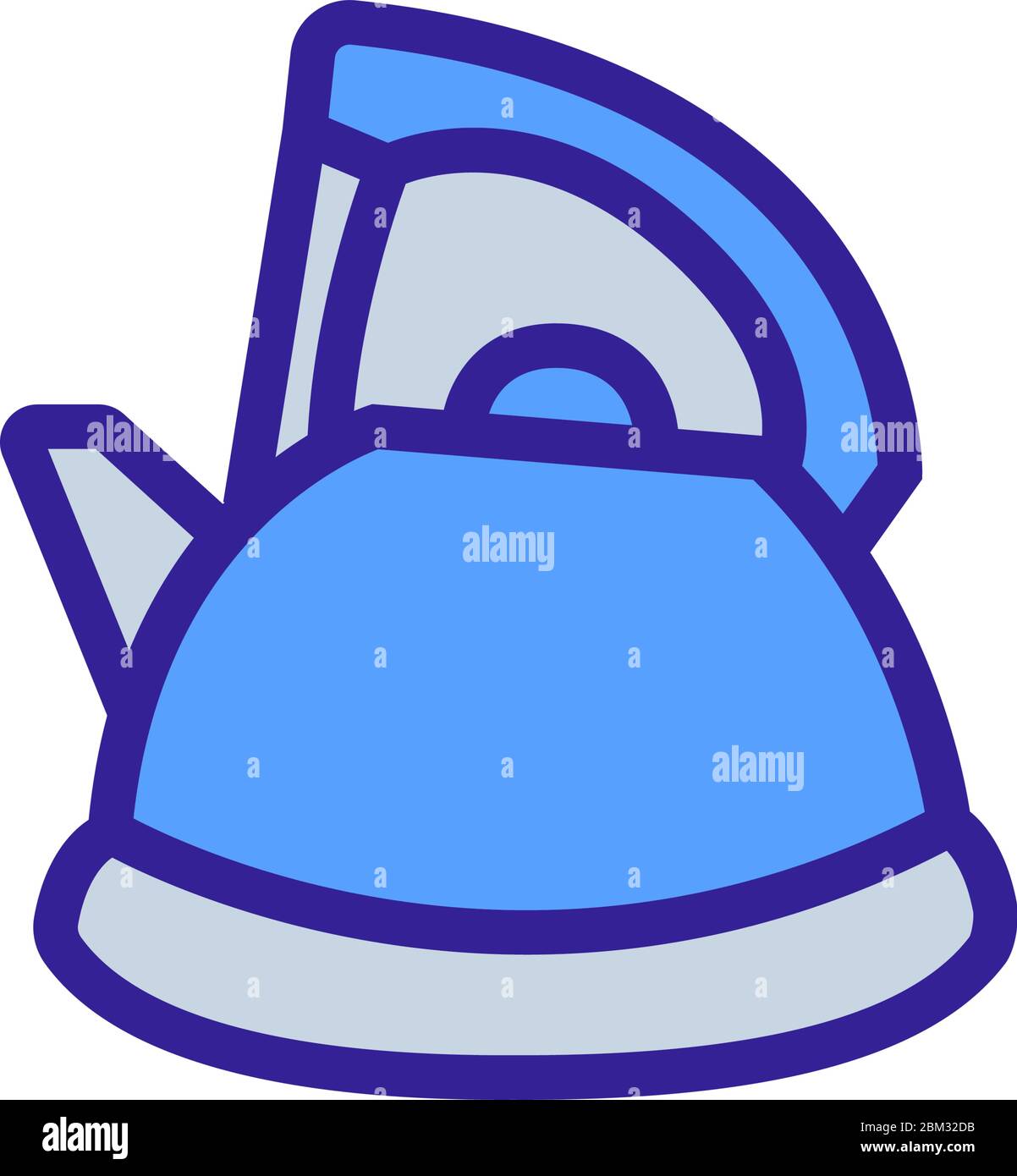 kettle with protective handle icon vector outline illustration Stock ...