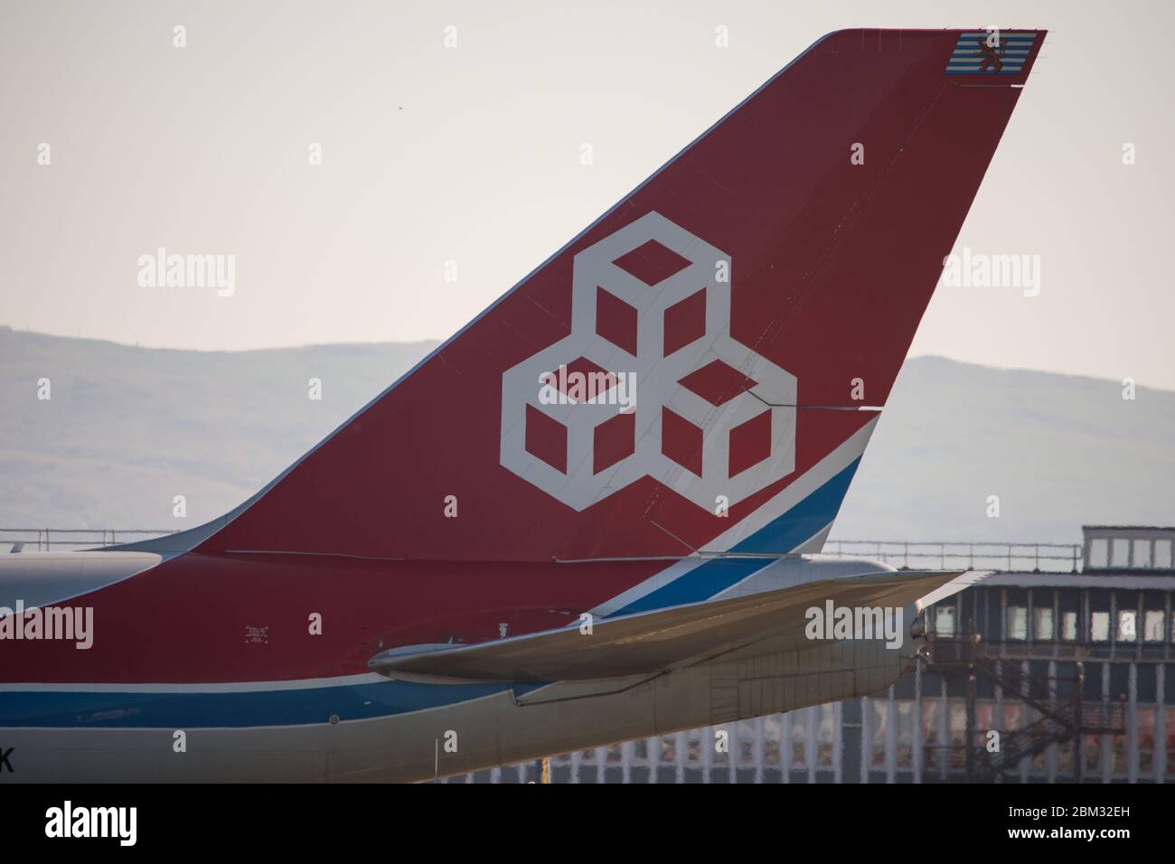 Prestwick, UK. 6th May, 2020. Pictured: A Cargolux Boeing 747-800 ...