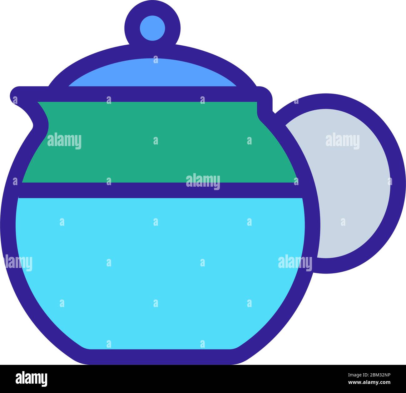 ceramic teapot for pouring tea icon vector outline illustration Stock ...