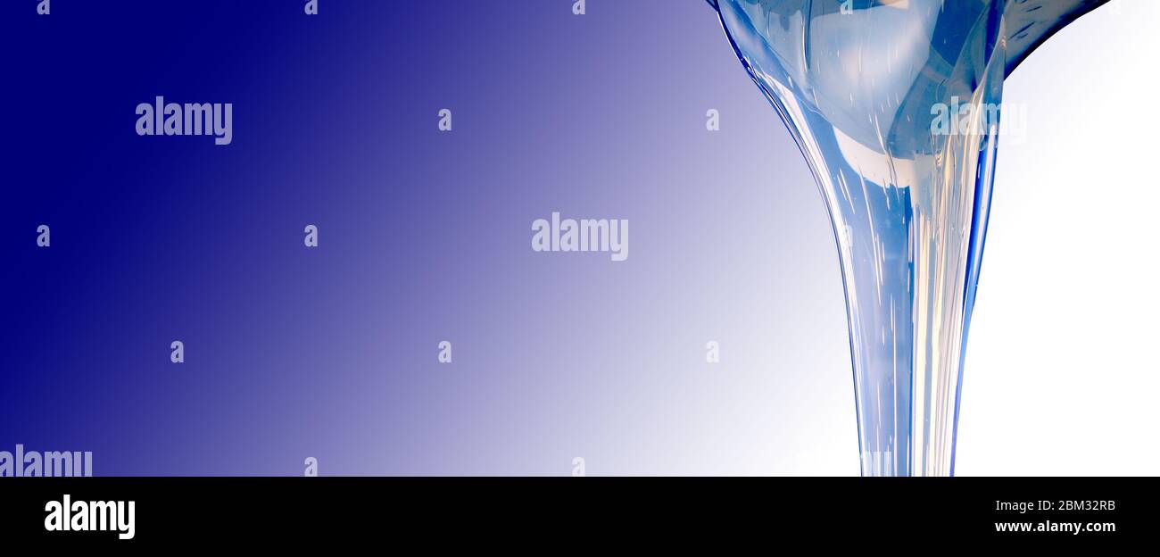 Shot of pouring high viscosity gel on studio background with copy space ...