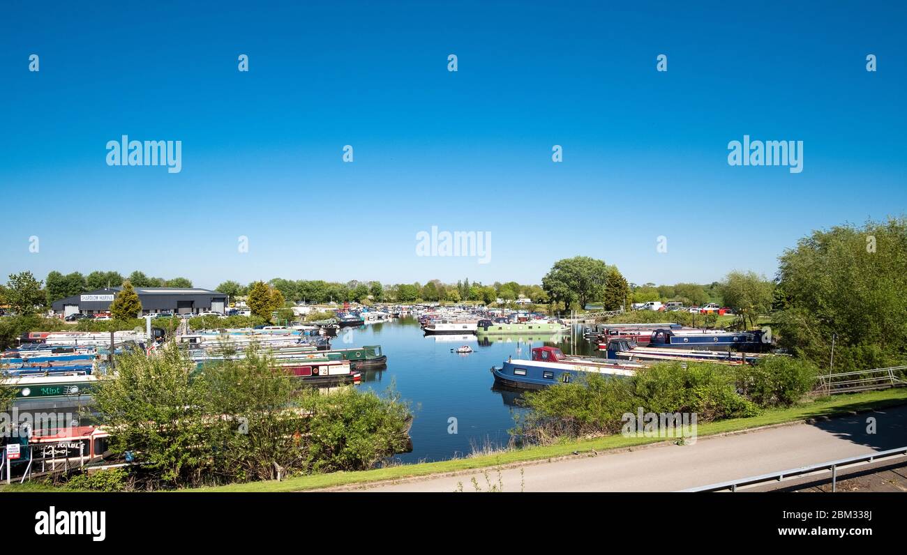 Inland leisure marina background Stock Photo - Alamy