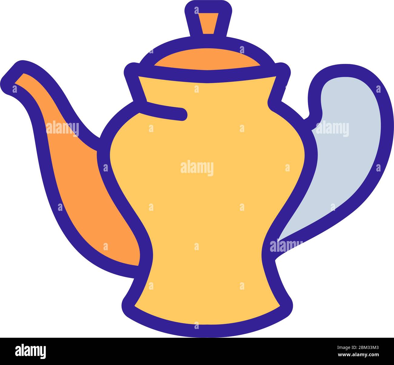 porcelain teapot icon vector outline illustration Stock Vector Image ...