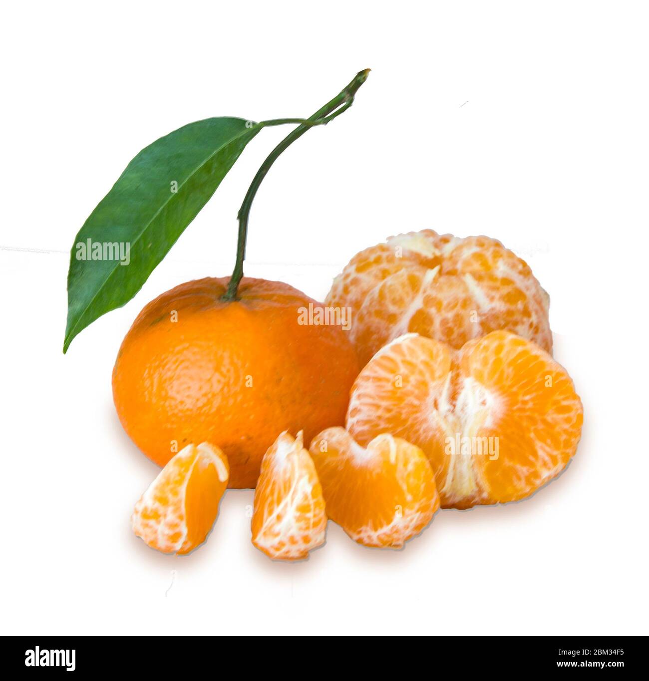Mandarin sections Cut Out Stock Images & Pictures - Alamy