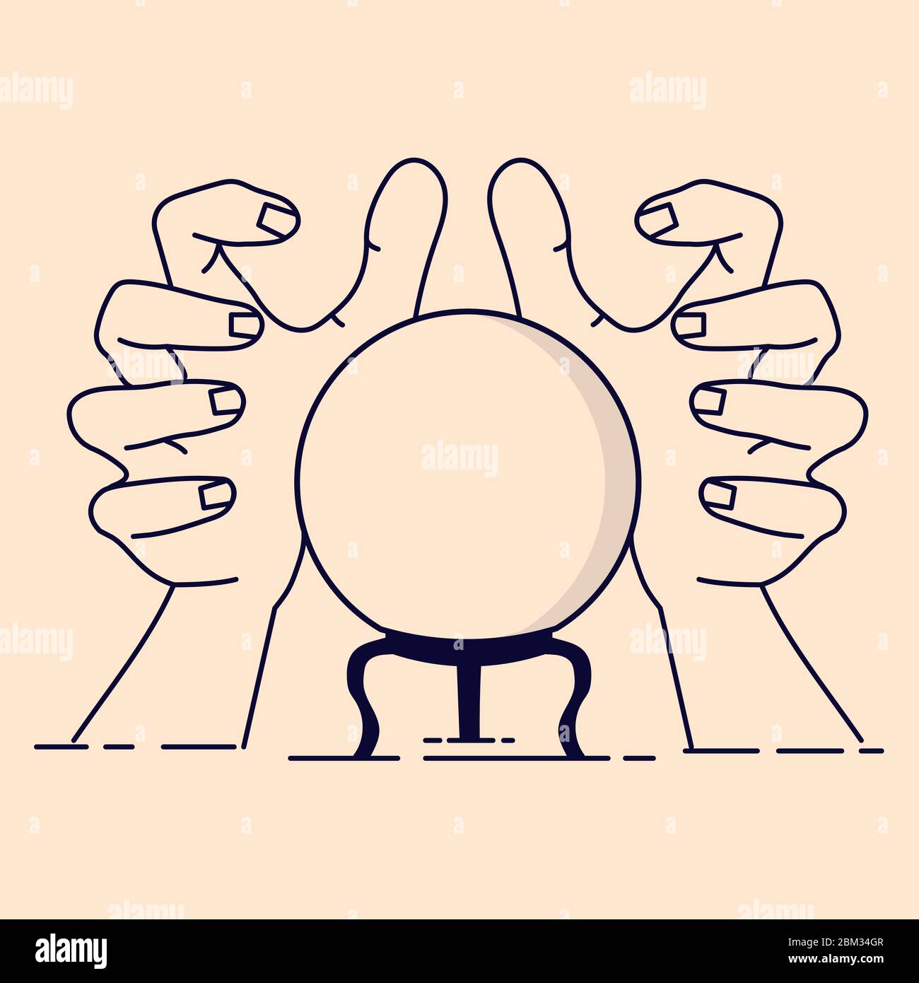 Fortune Teller Crystal Ball Drawing