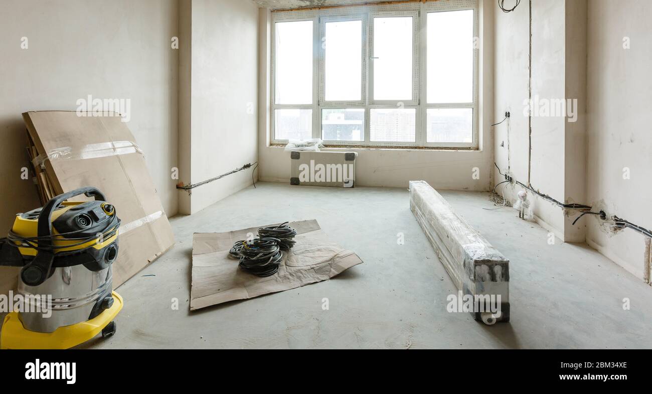 Renovation concept - room during restoration Stock Photo - Alamy