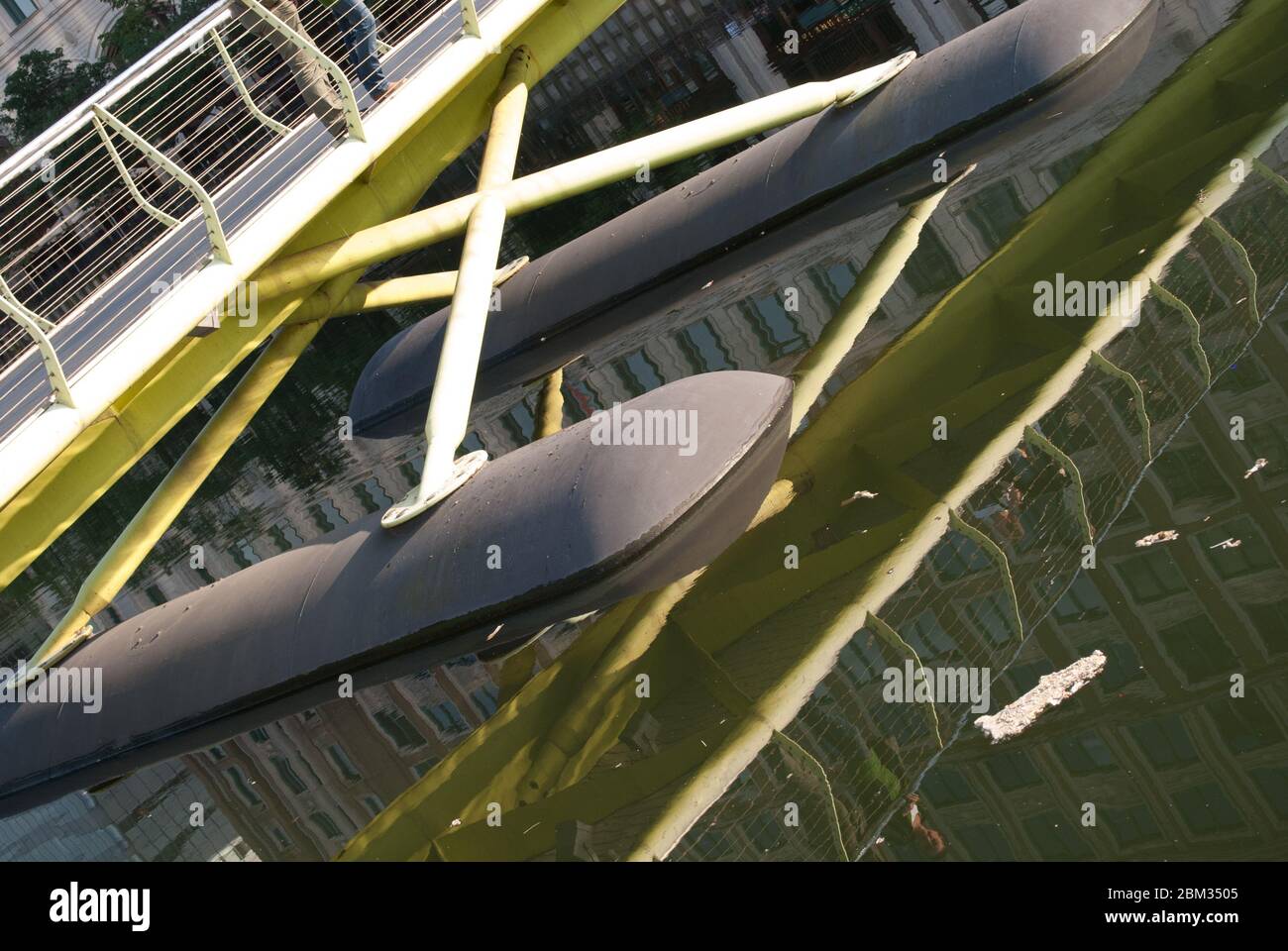 Fluorescent Floating Bridge West India Quay, London, E14 by Jan ...