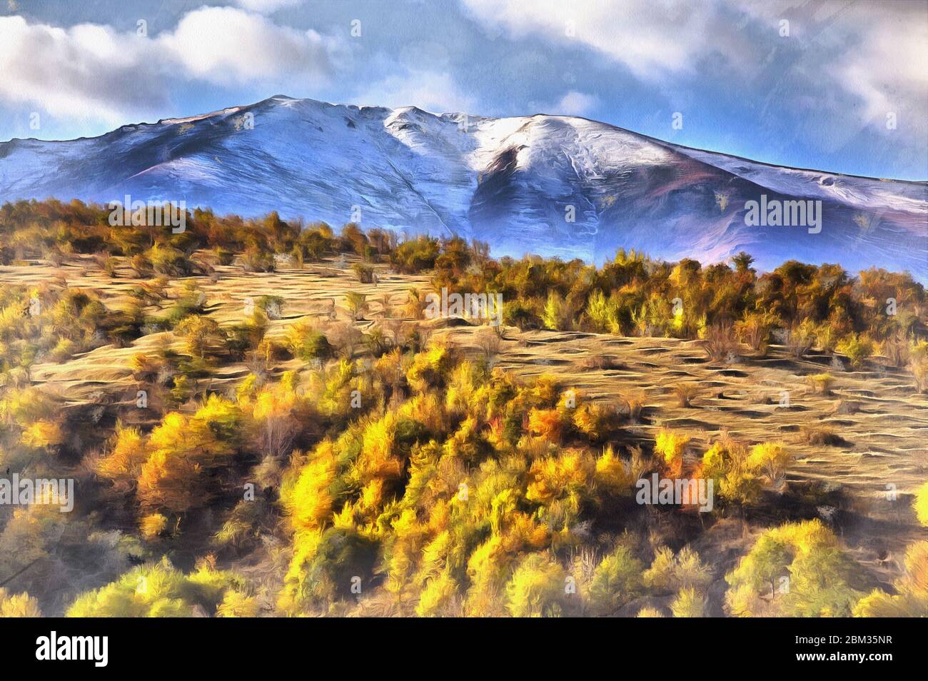 Armenian landscape illustration hi-res stock photography and images - Alamy