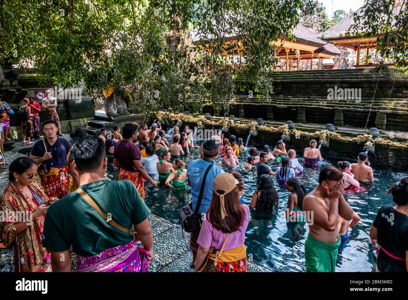 Prayers are in pool of the Holy Springs Temple, local name of this ...