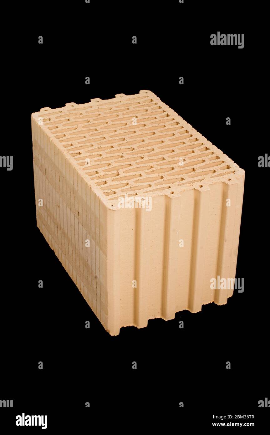 Ceramic building block for house construction made from natural clay ...