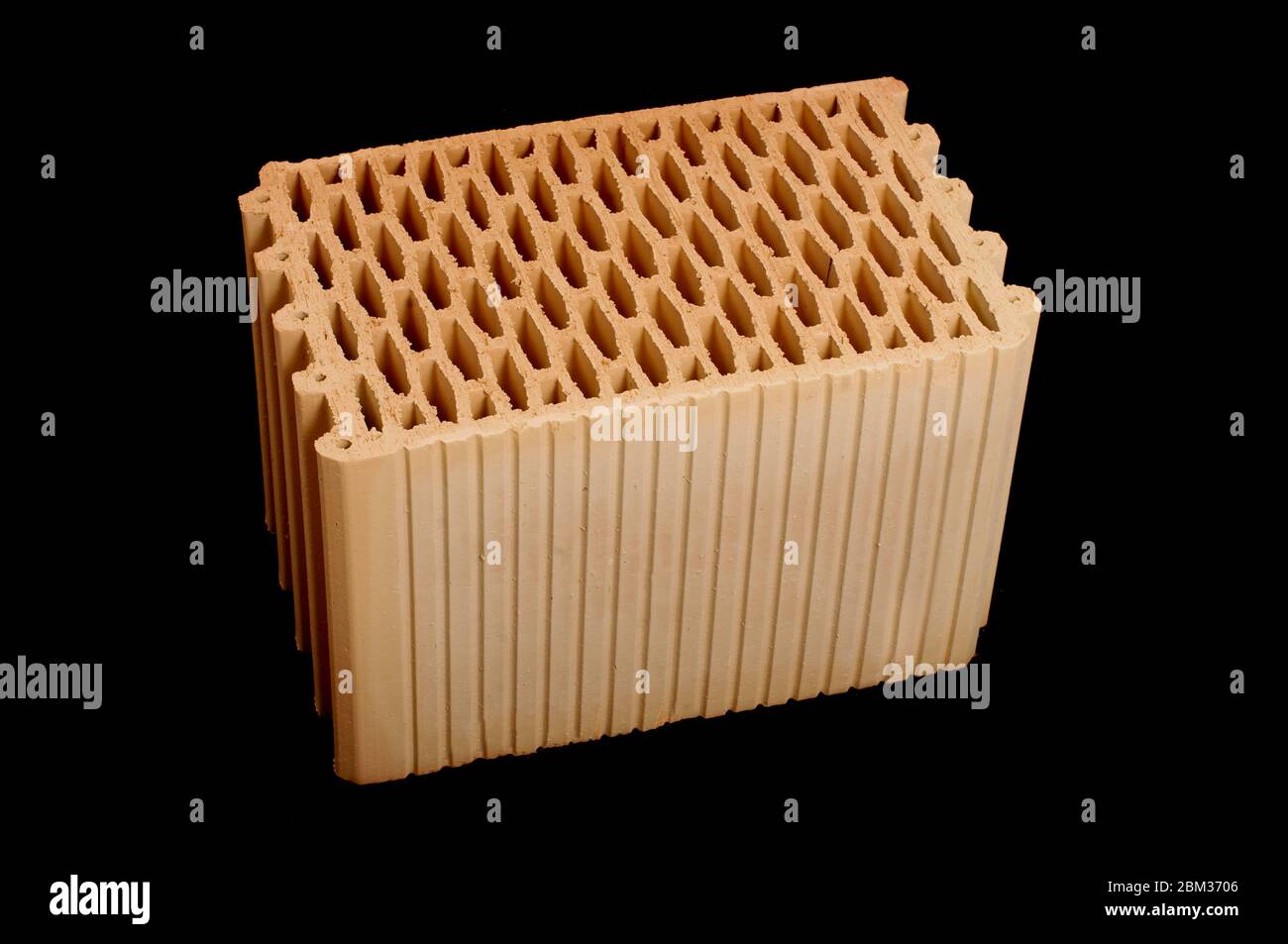 Ceramic building block for house construction made from natural clay ...