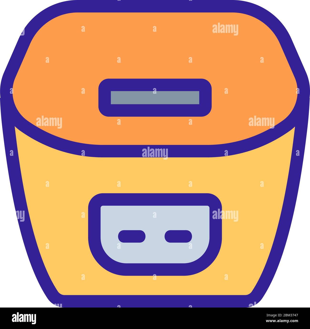 slow cooker top view icon vector outline illustration Stock Vector ...