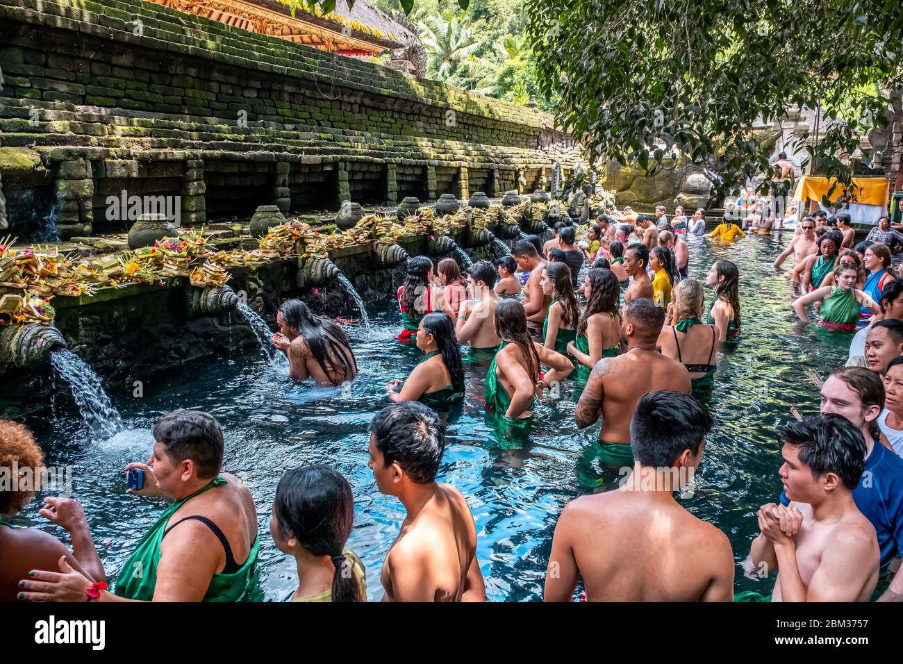 Prayers are in pool of the Holy Springs Temple, local name of this ...