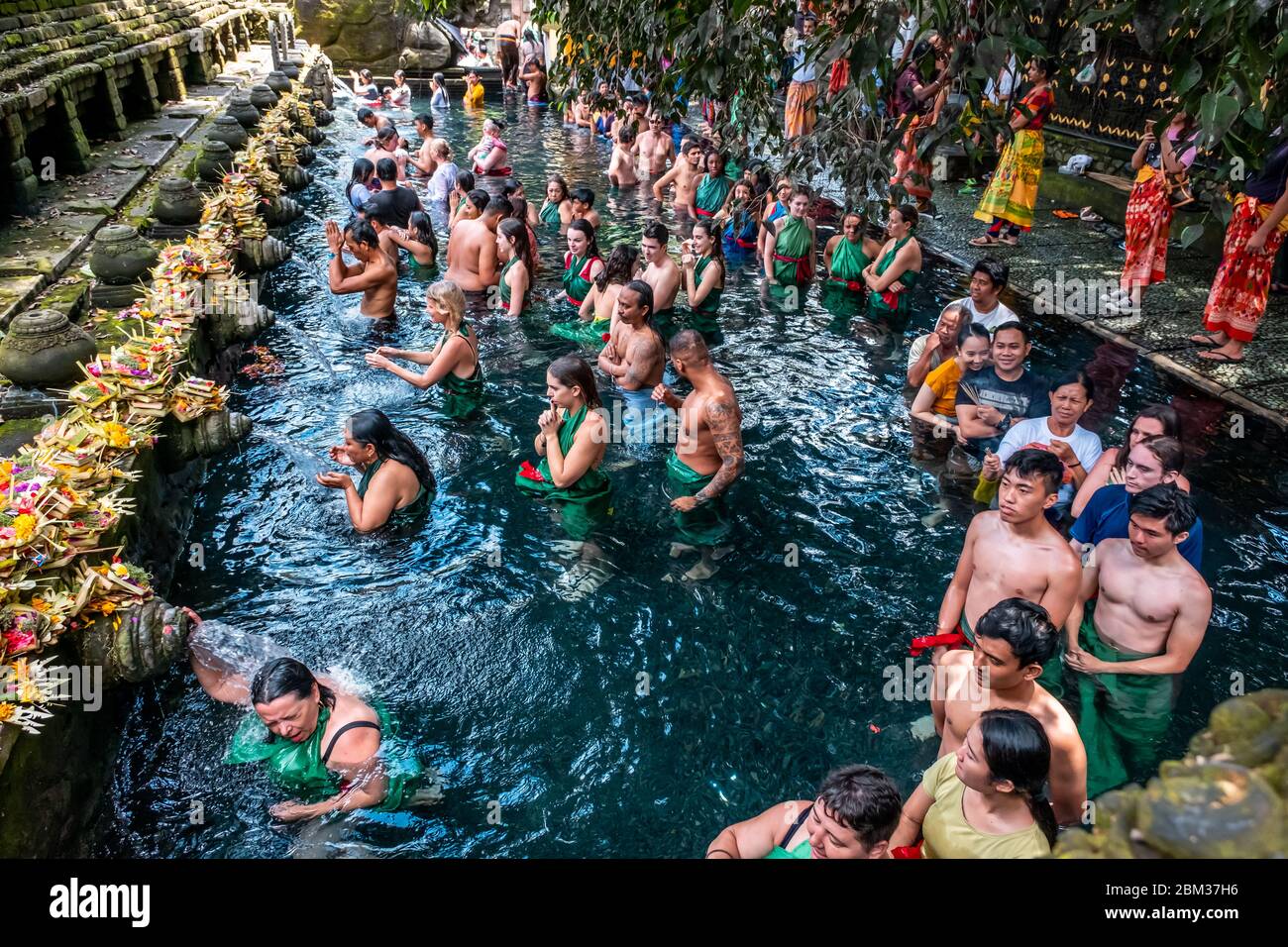 Prayers are in pool of the Holy Springs Temple, local name of this ...