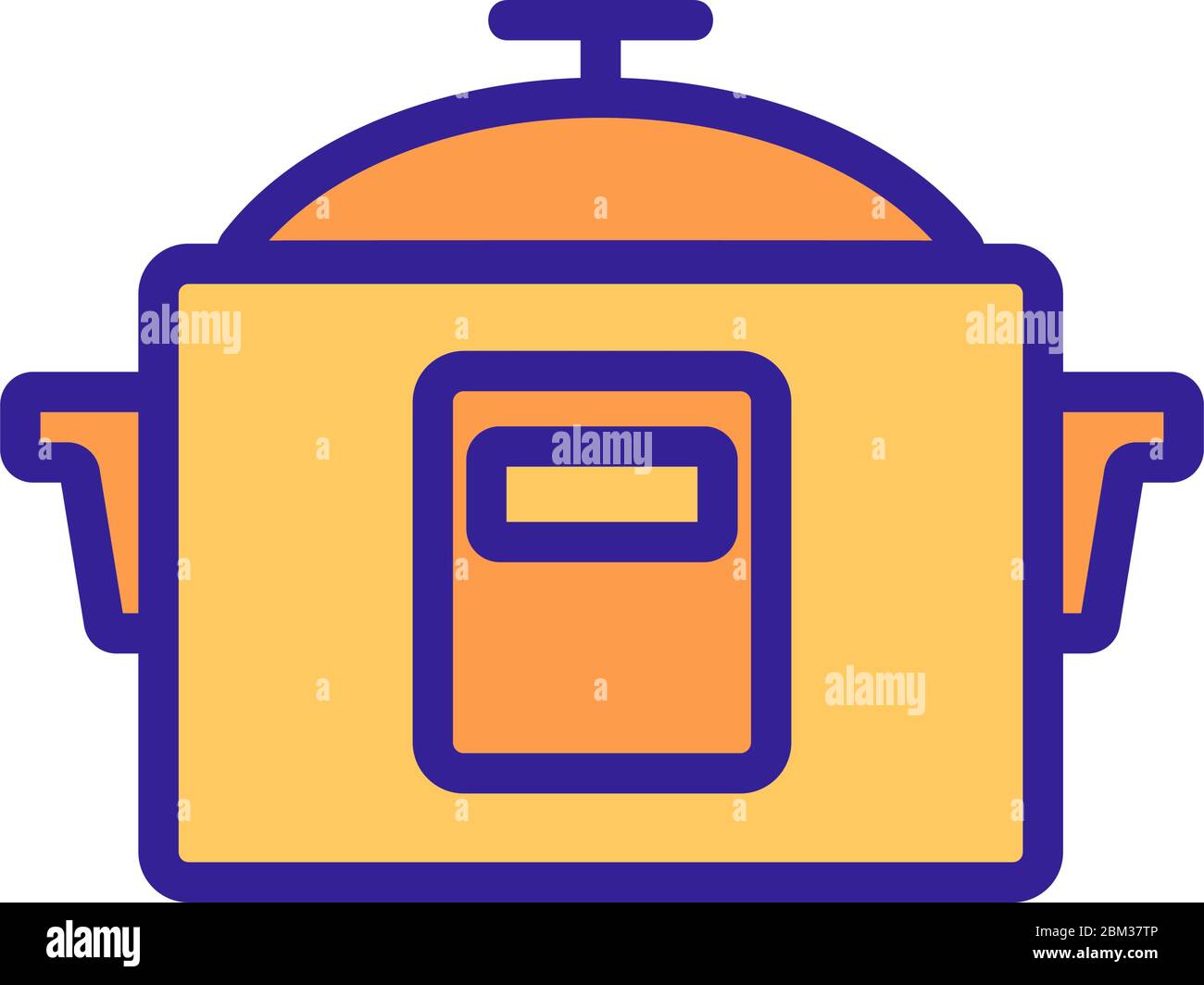 crock-pot kitchen icon vector outline illustration Stock Vector Image ...