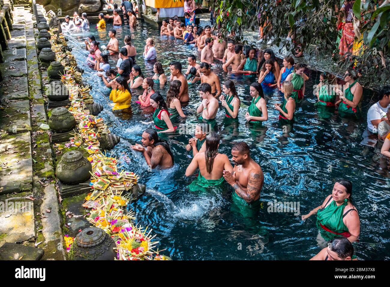 Prayers are in pool of the Holy Springs Temple, local name of this ...