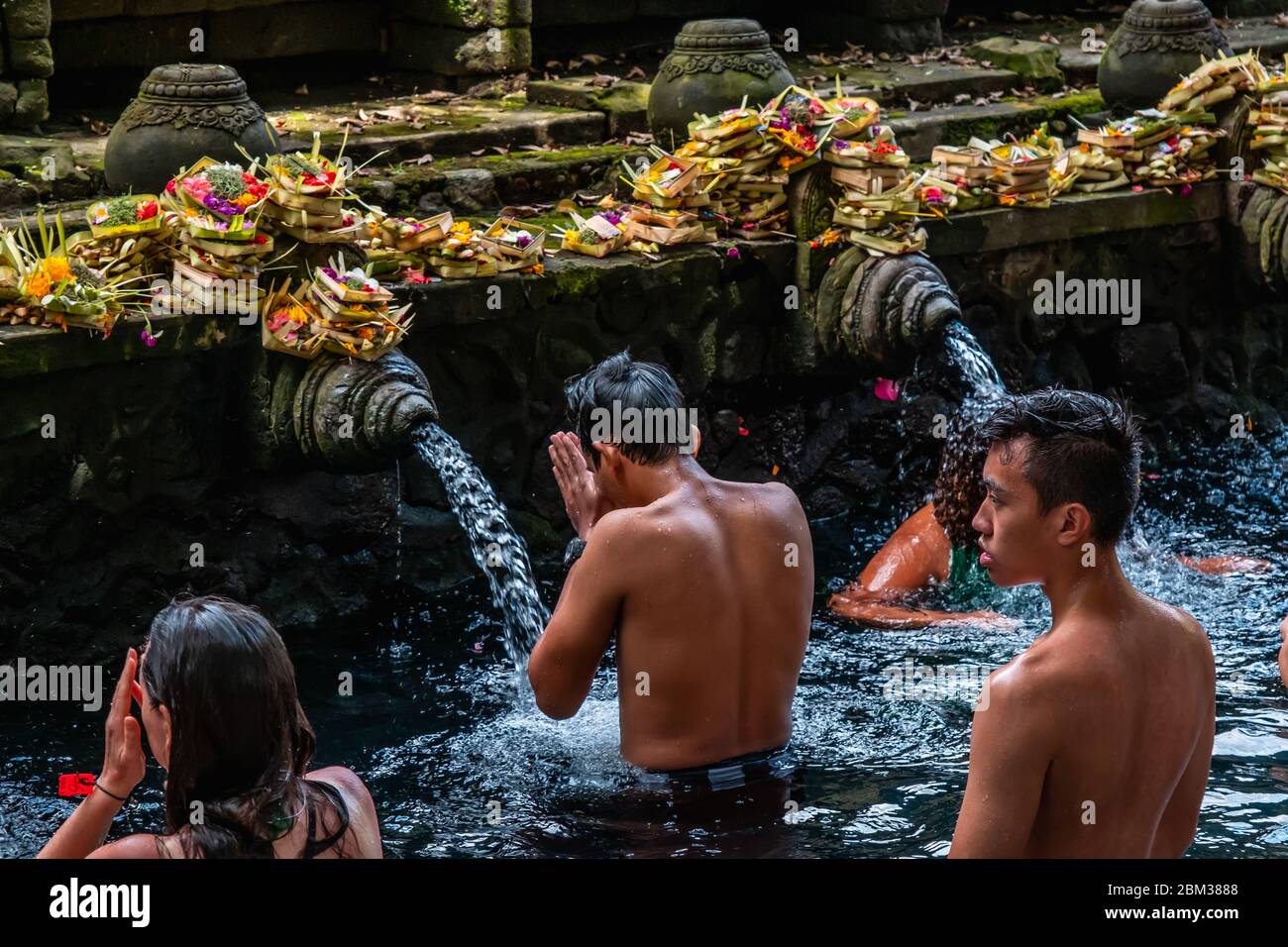 Prayers are in pool of the Holy Springs Temple, local name of this ...