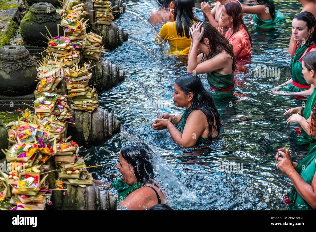 Prayers are in pool of the Holy Springs Temple, local name of this ...