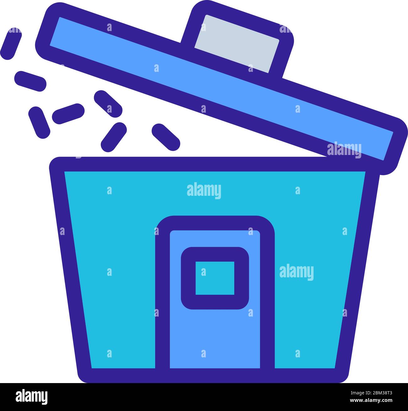 pour rice in slow cooker icon vector outline illustration Stock Vector ...