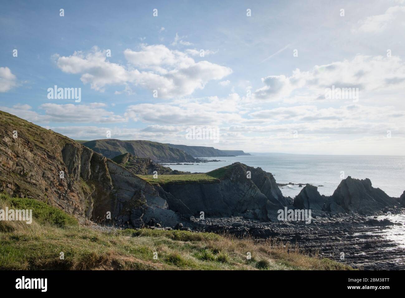 Rocky Hartland Quay in Devon, on the South West Coast path, was once a ...