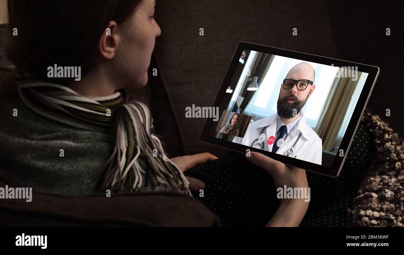 Telemedicine. Video call with doctor Stock Photo - Alamy