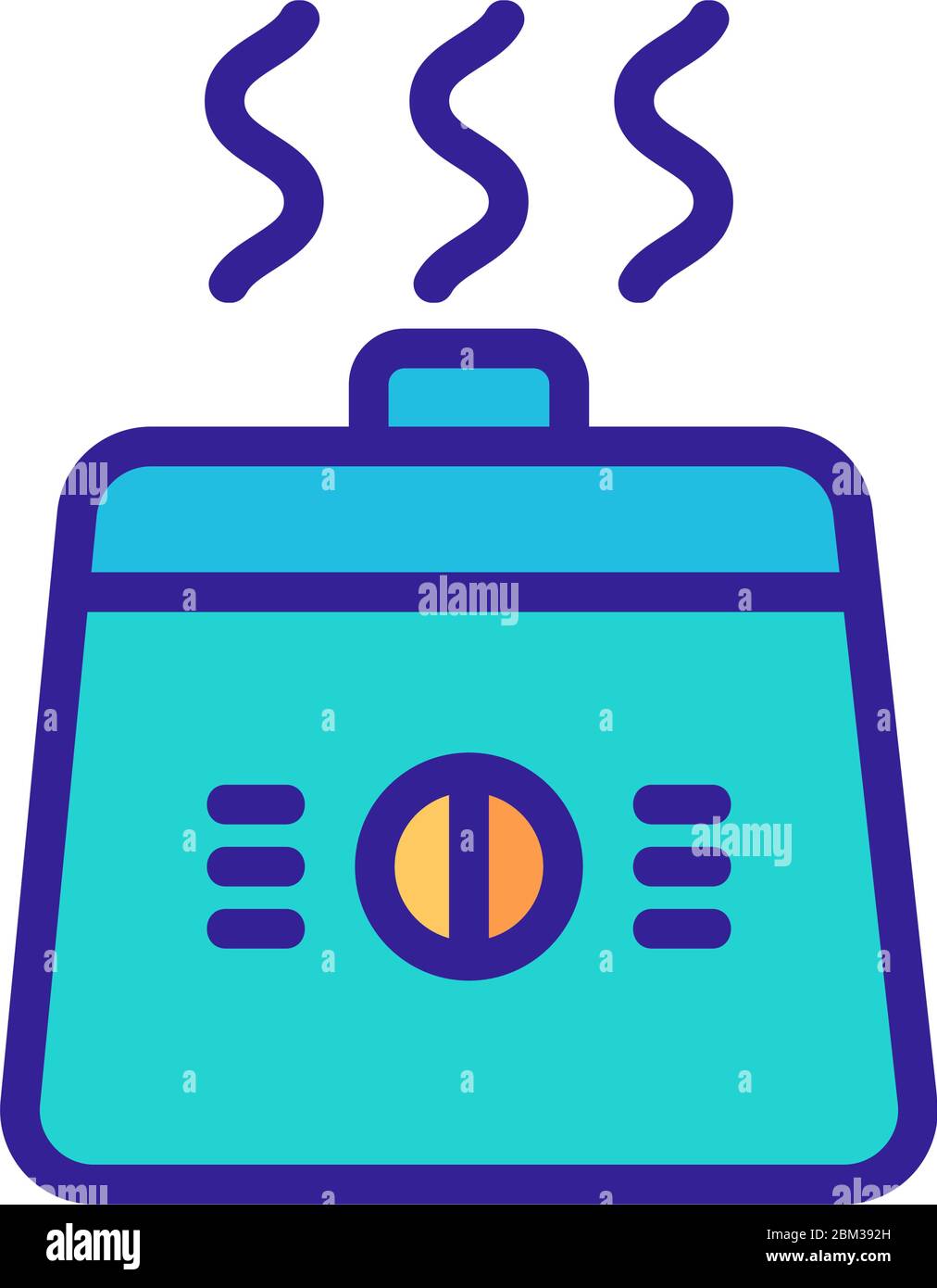 square crock-pot in action icon vector outline illustration Stock ...