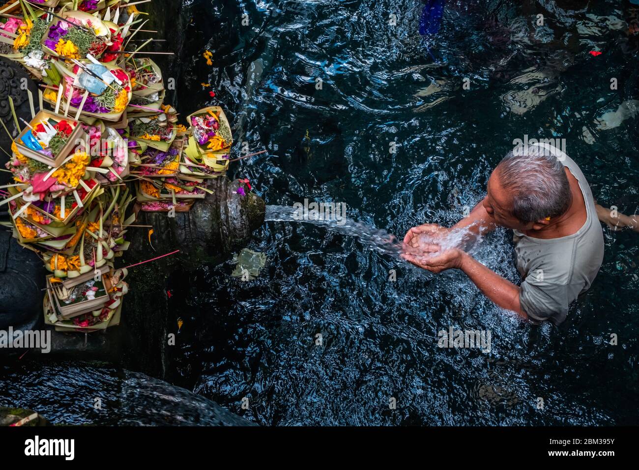 Prayers are in pool of the Holy Springs Temple, local name of this ...