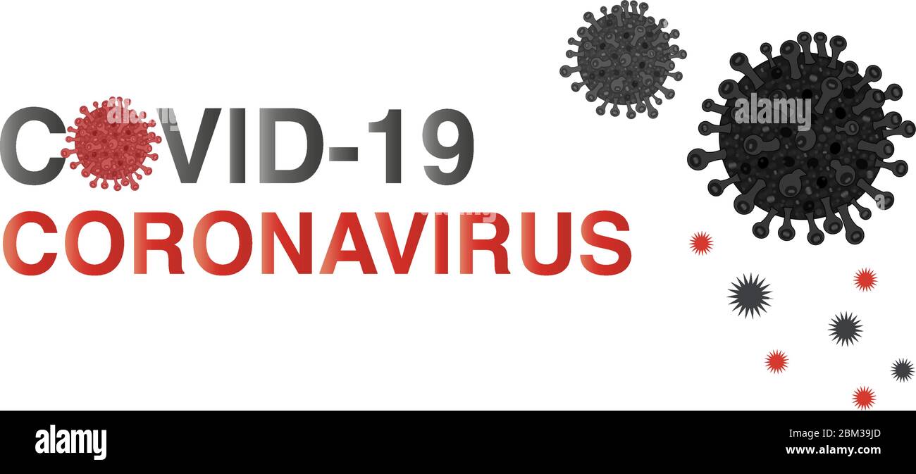 Covid-19 Corona virus infection vector with coronavirus text banner ...