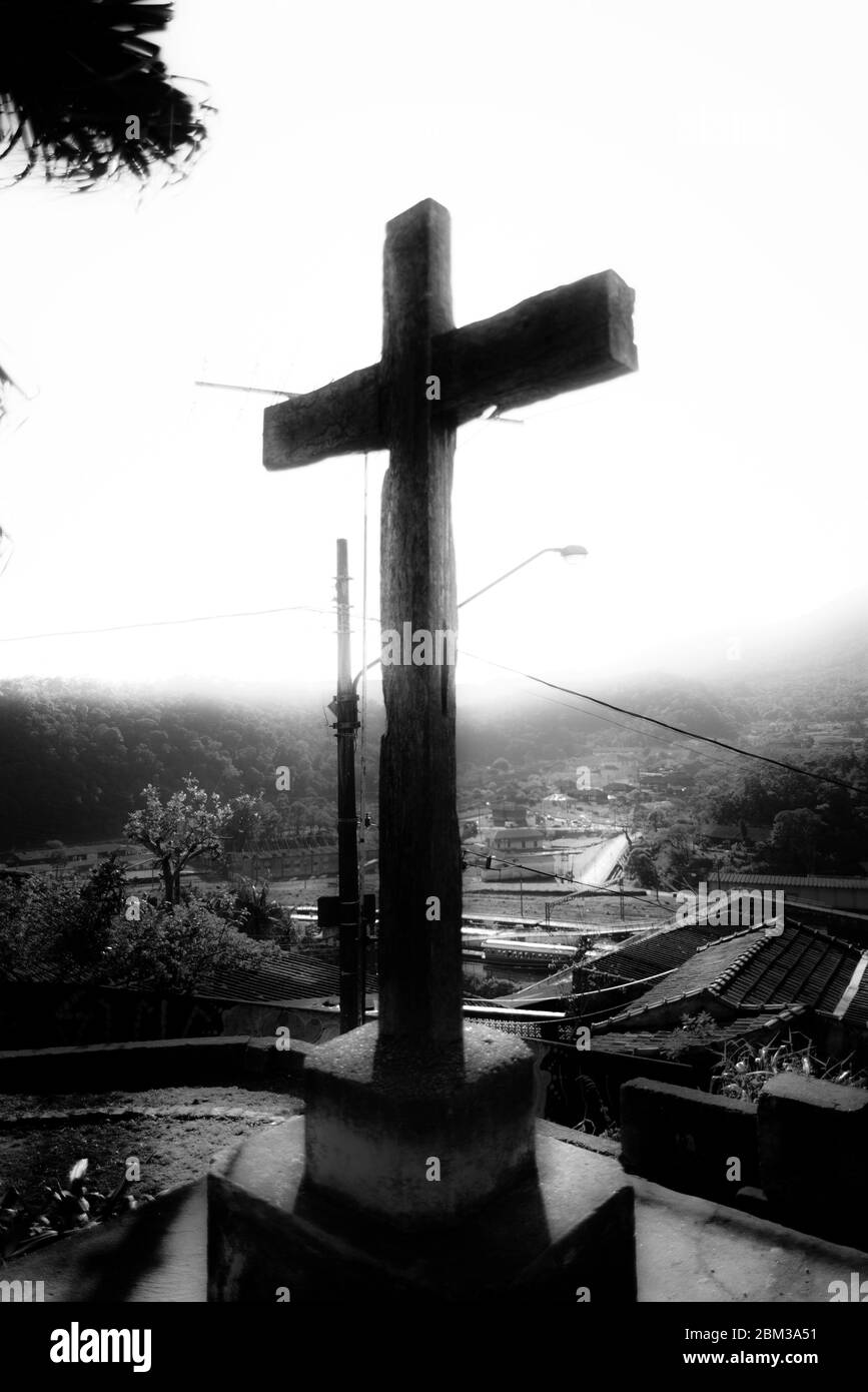 Christian cross easter Black and White Stock Photos & Images - Alamy