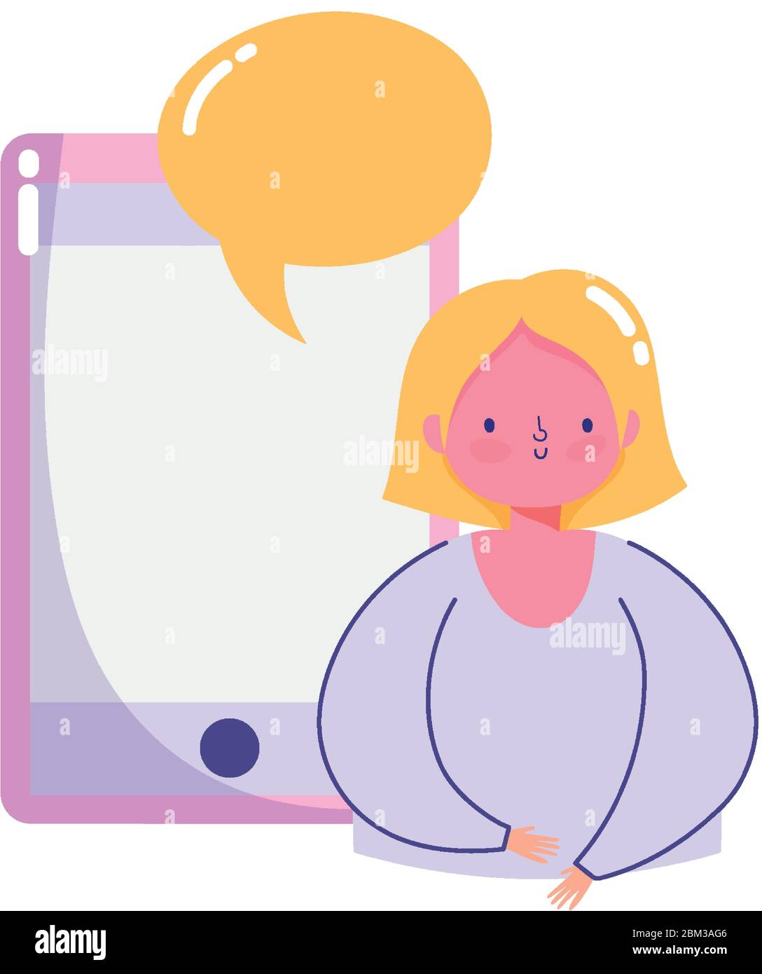 people creativity technology, girl with smartphone idea vector ...