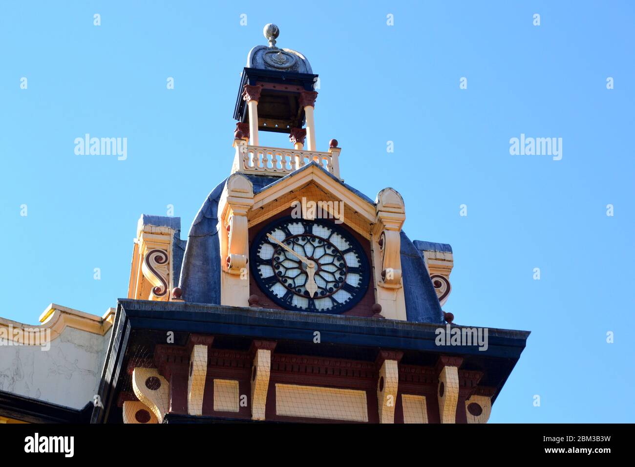 Clock tower of the Plymouth Grove, formerly a hotel, later a public ...
