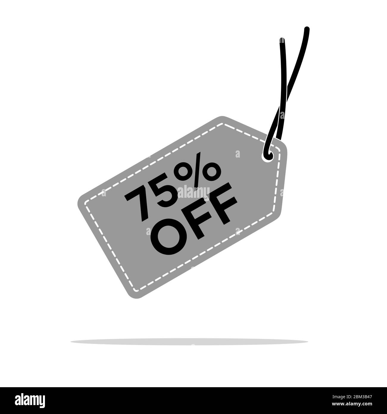75% Discount Hang Tag Vector Template. Flat Illustration Design. Vector ...