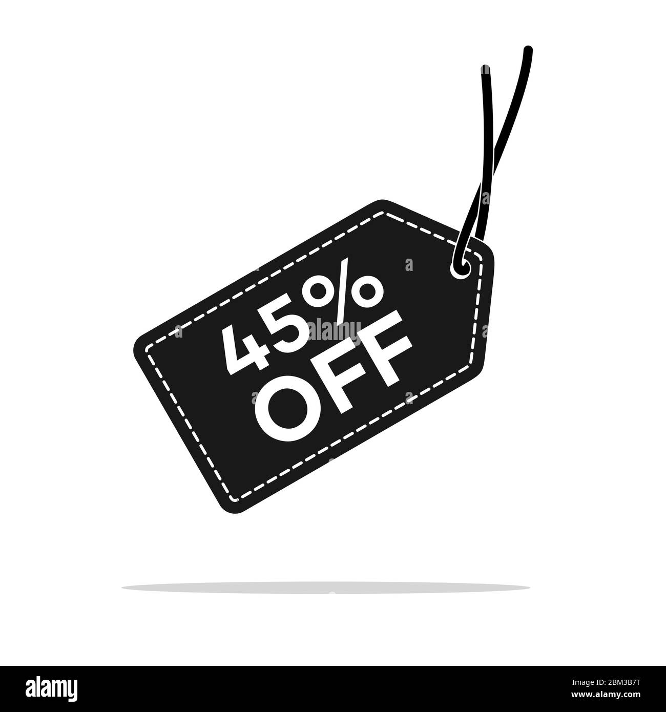 45% Discount Hang Tag Vector Template. Flat Illustration Design. Vector ...