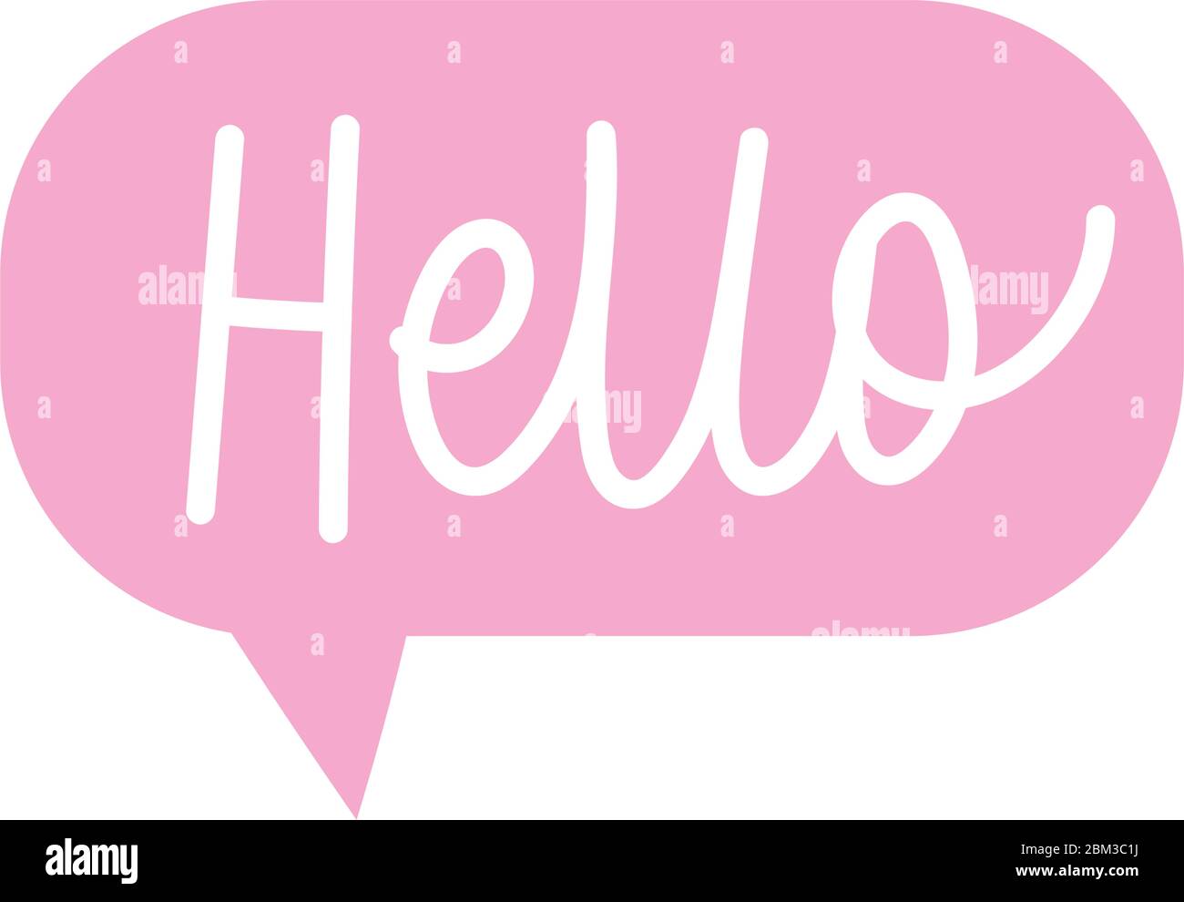 Bubble Hello Word Icon Illustration Stock Vector Images - Alamy