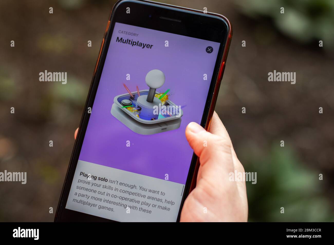 New York, USA - 1 May 2020: Apple Store Multiplayer app logo close-up ...