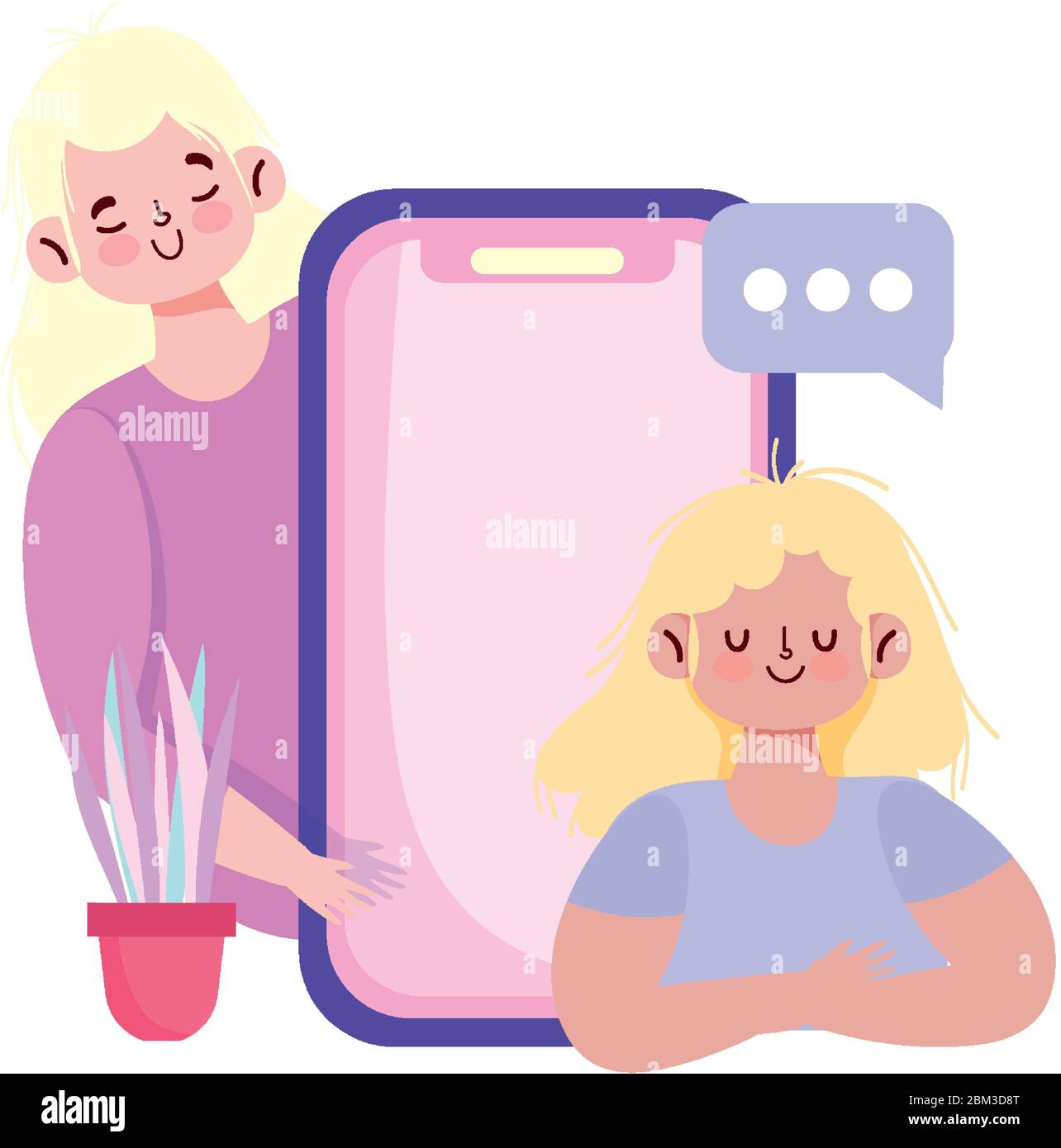 people communication and technology, girls with smartphone chatting ...