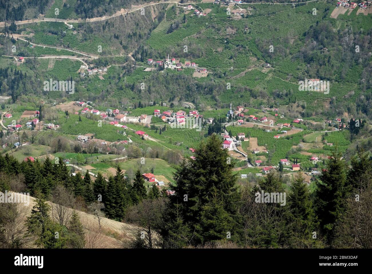 typical village settlement in macka district of trabzon province Stock ...
