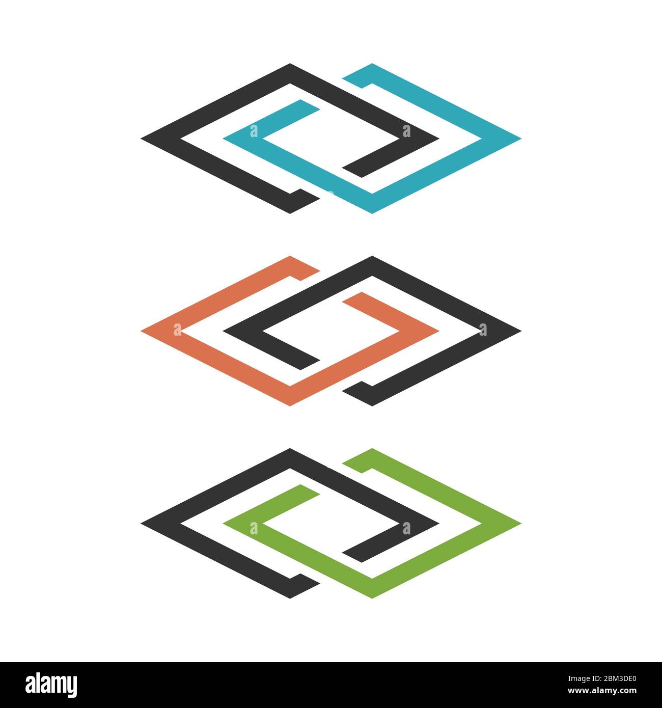 Connected Diamond Line Logo Template Illustration Design. Vector EPS 10 ...