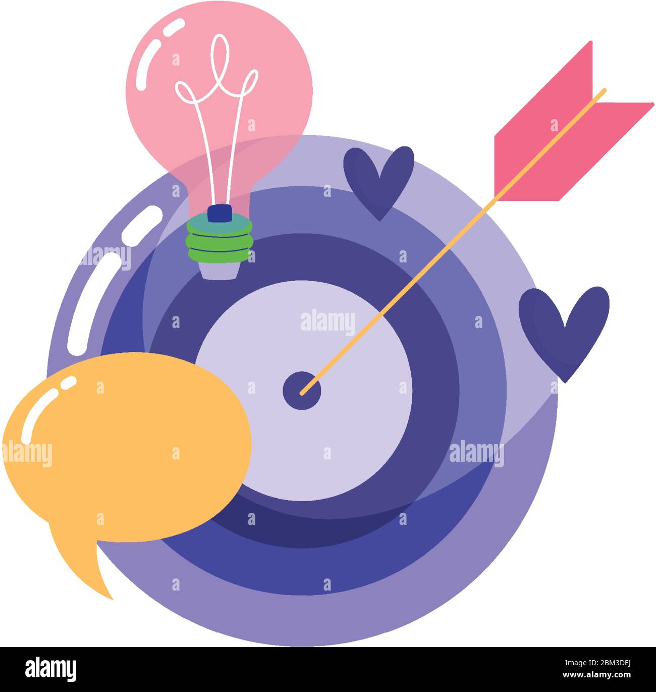 people creativity technology, target arrow bulb idea cartoon vector ...