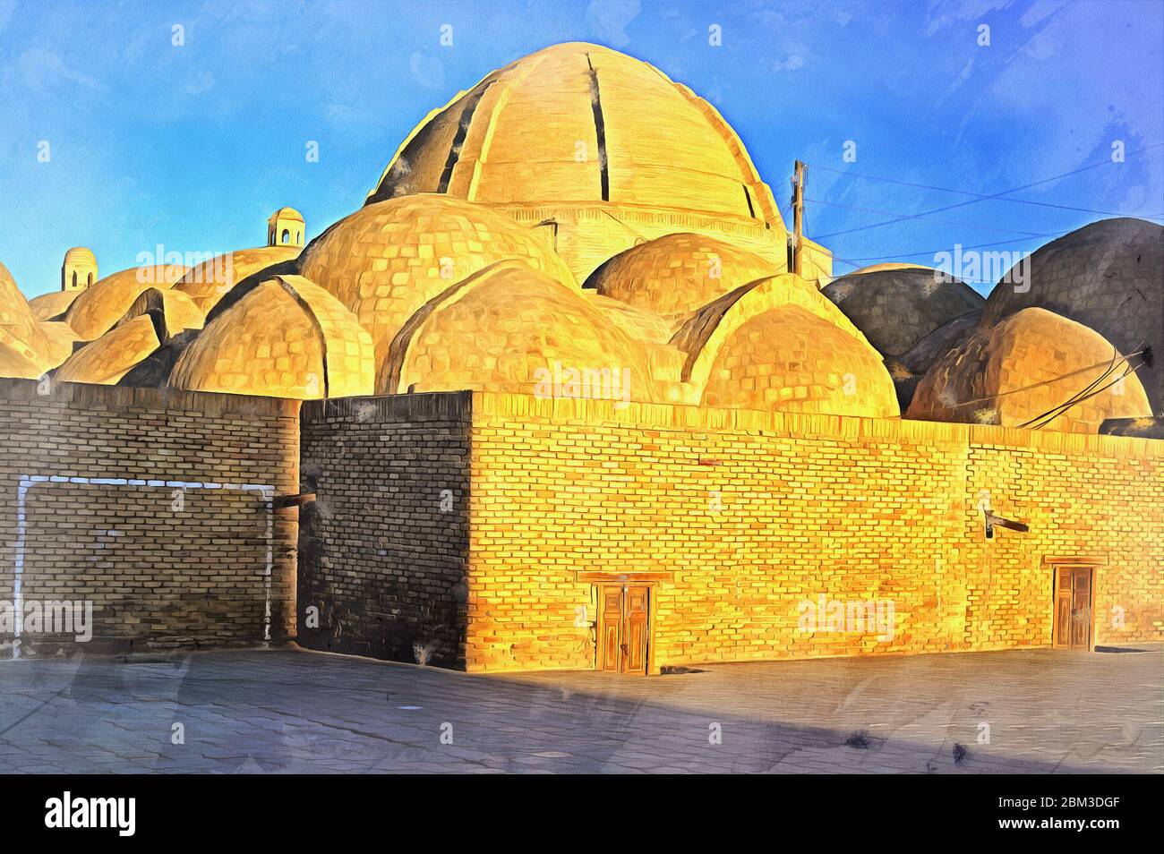 Ancient traditional building colorful painting looks like picture ...