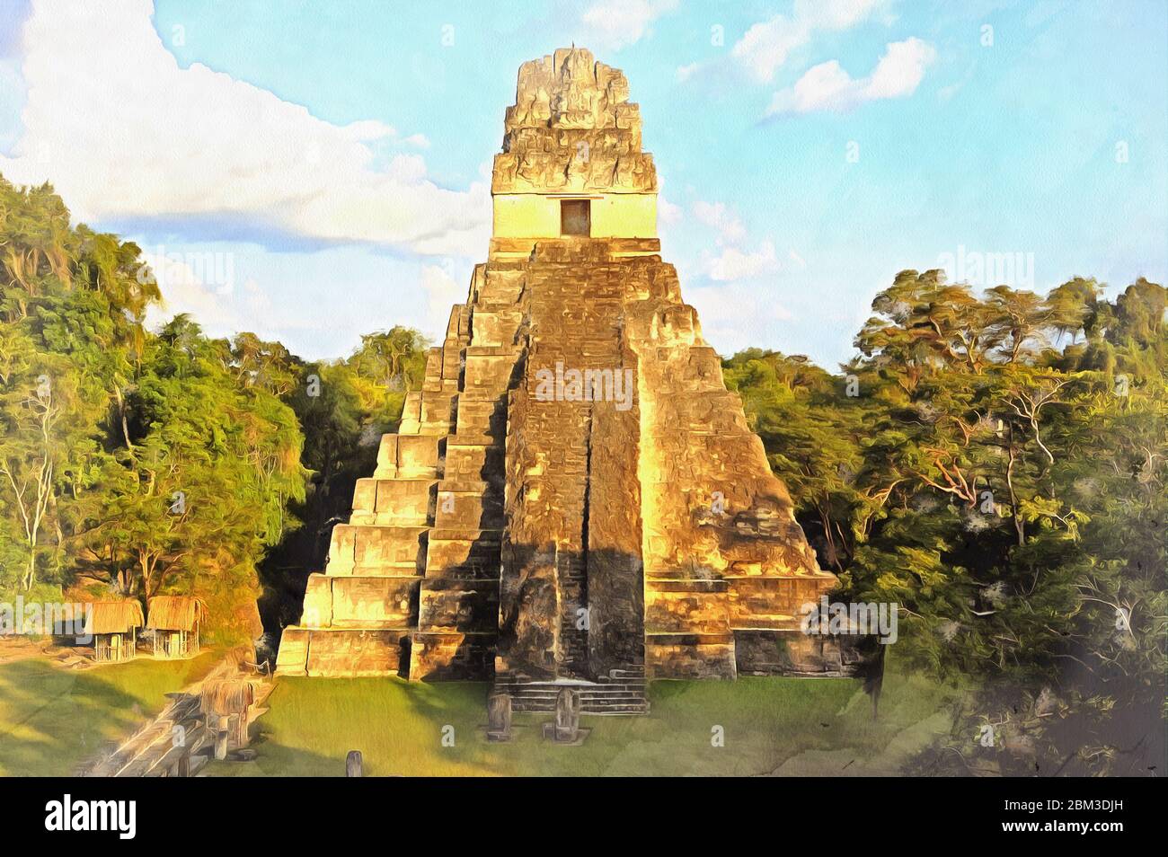 Tikal temple art hi-res stock photography and images - Alamy